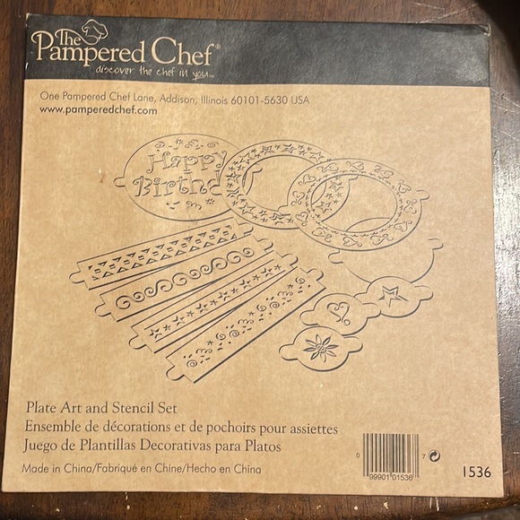 The Pampered Chef | Kitchen | The Pampered Chef Plate Art And Stencil ...